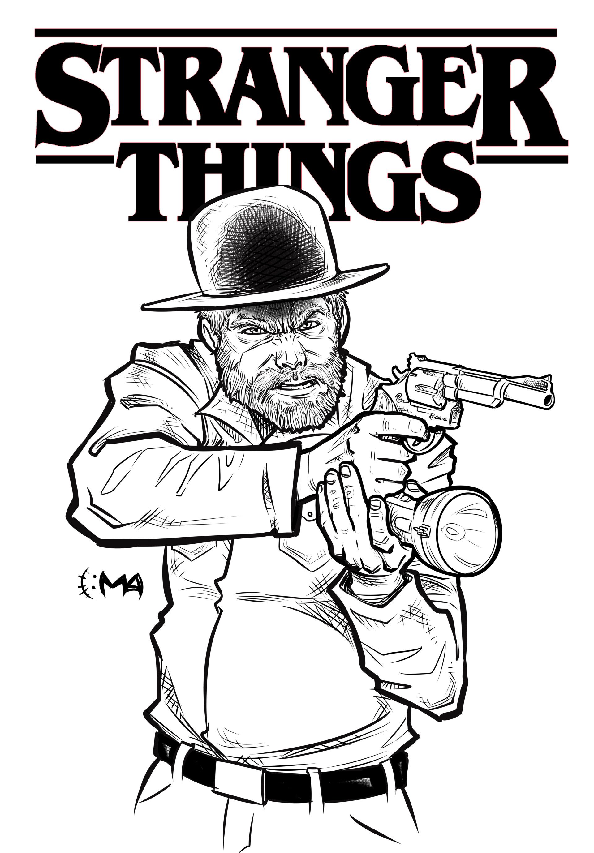 ArtStation - Stranger Things Jim Hooper