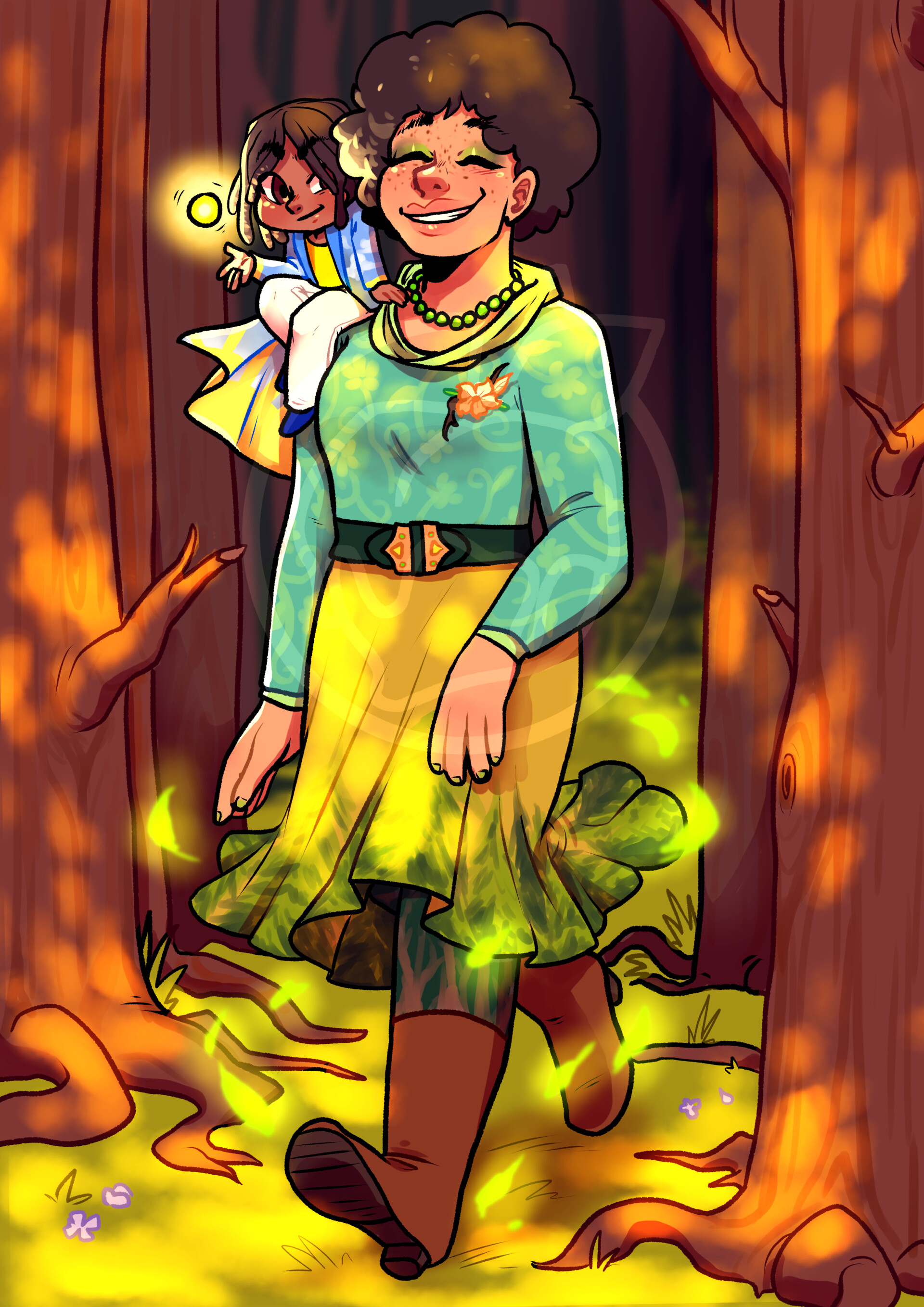 ArtStation - Through a dappled forest...