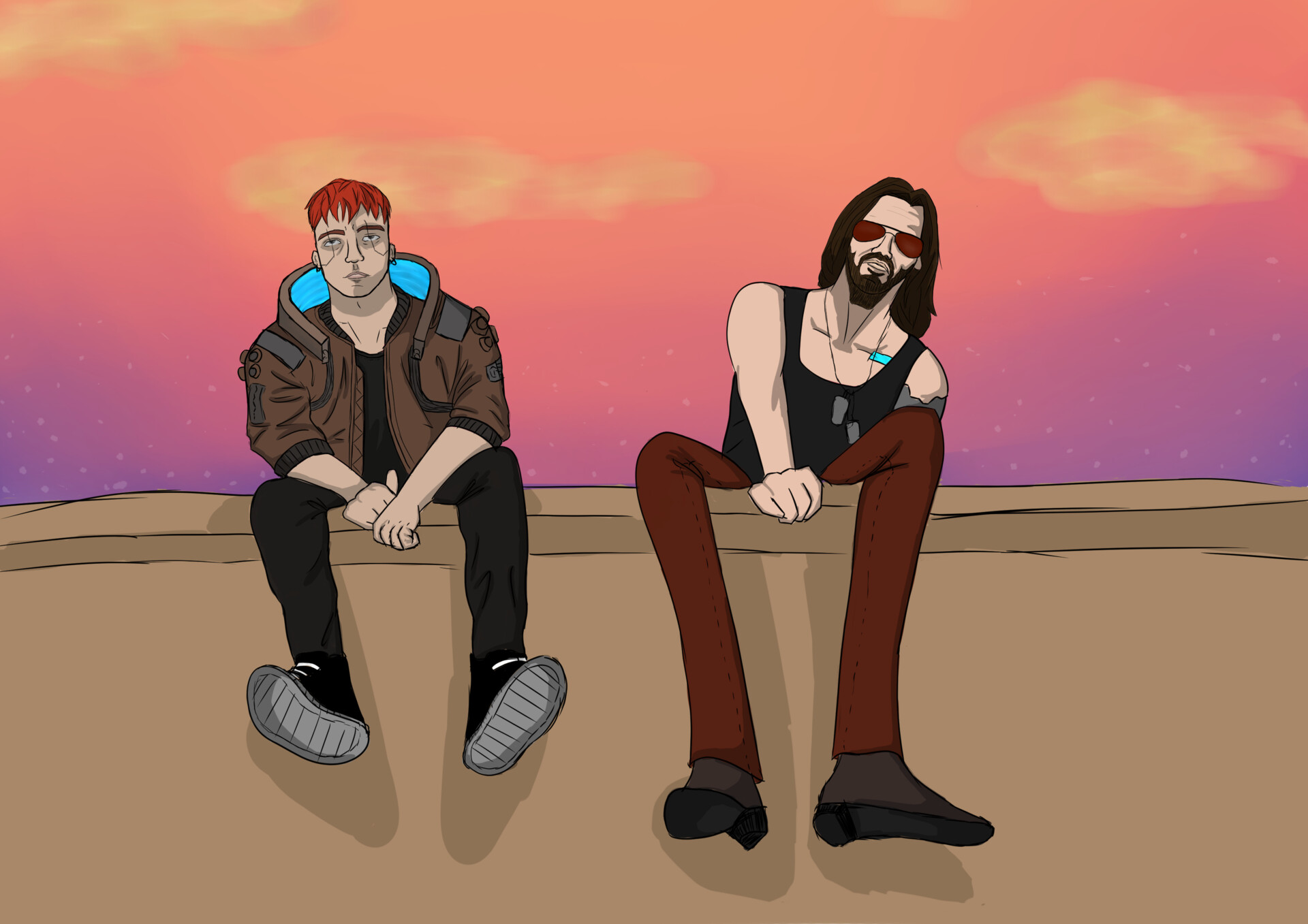 ArtStation - "Cyberpunk 2077" - Johnny Silverhand and OC