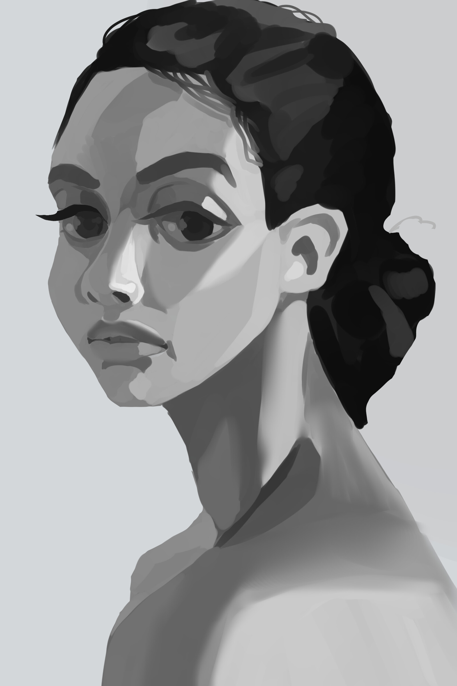 ArtStation - Study 10: Grayscale lighting practice