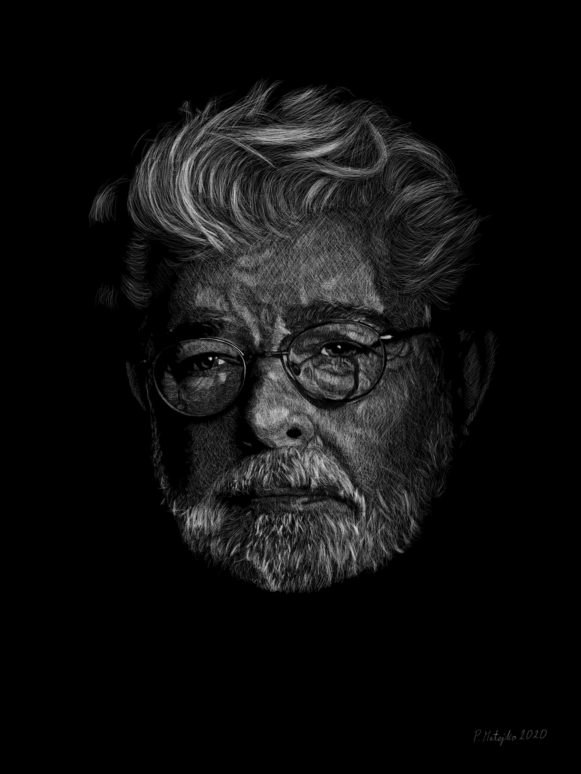 ArtStation - George Lucas portrait