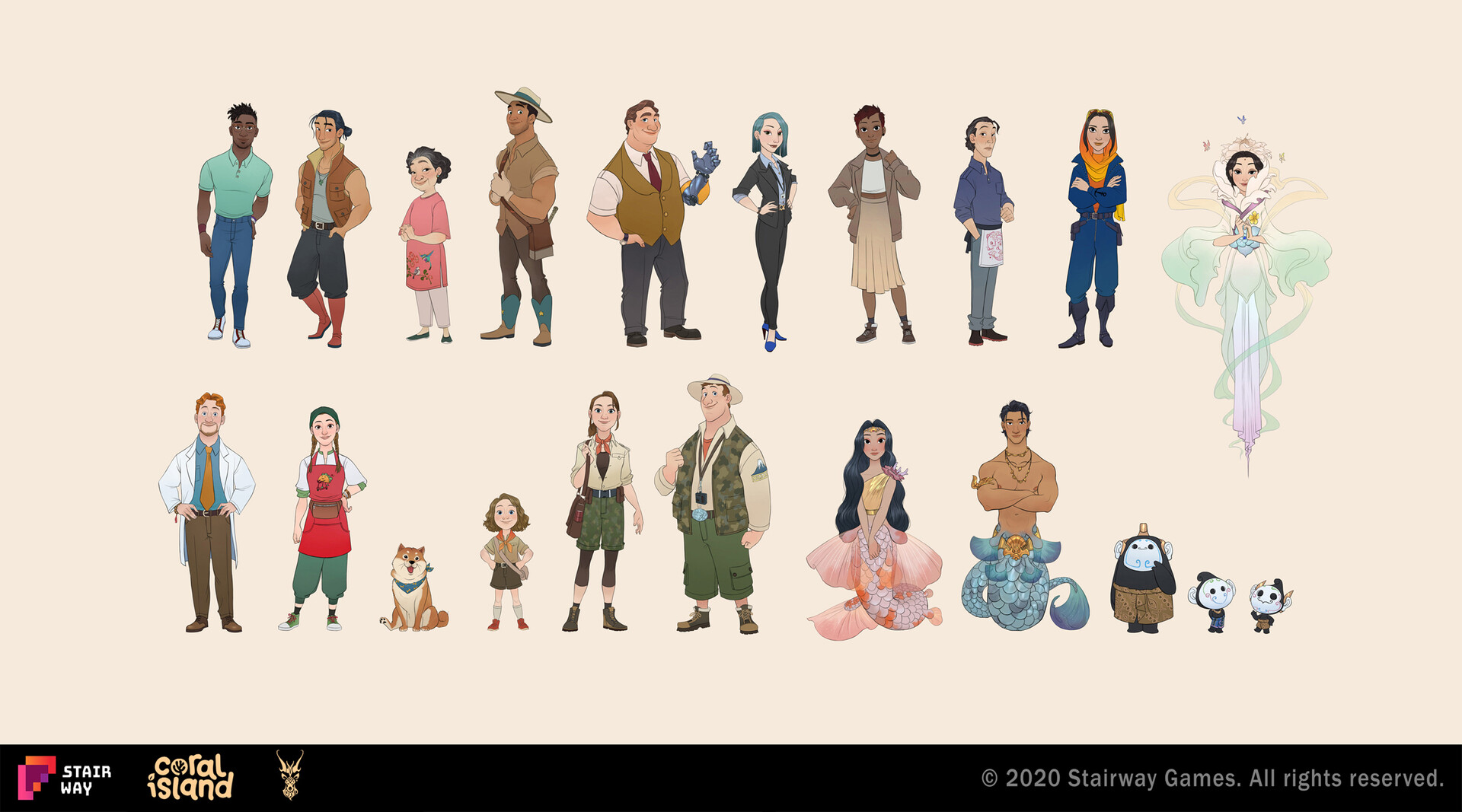 David Ardinaryas Lojaya - Coral Island Character design