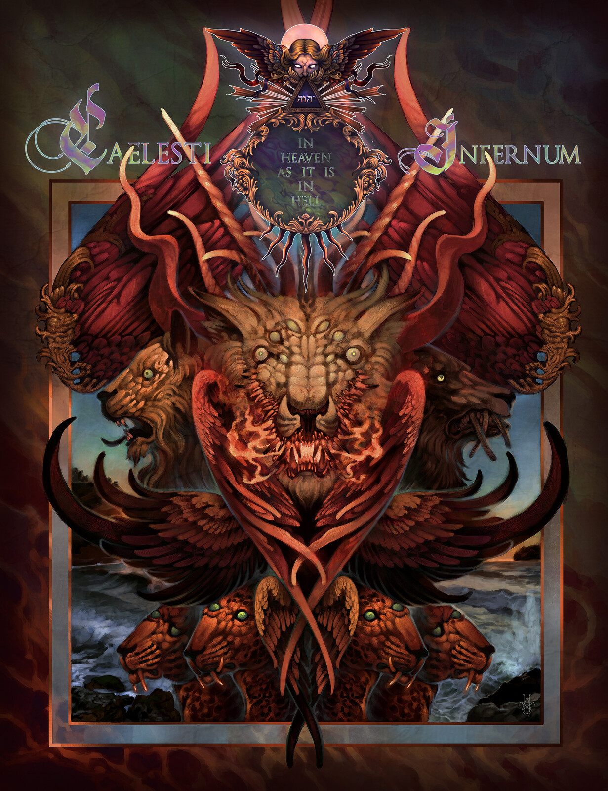 Isis Sangaré - "CAELESTI INFERNUM, The Biblical Bestiary" - Cover art