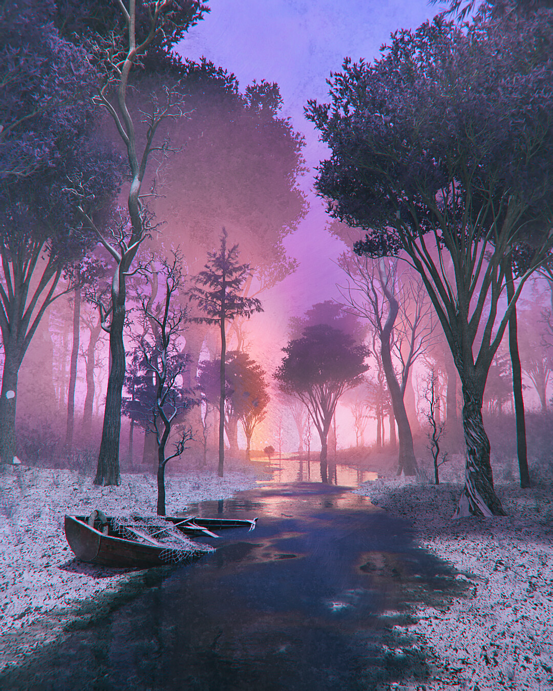 ArtStation - Winter Sunset