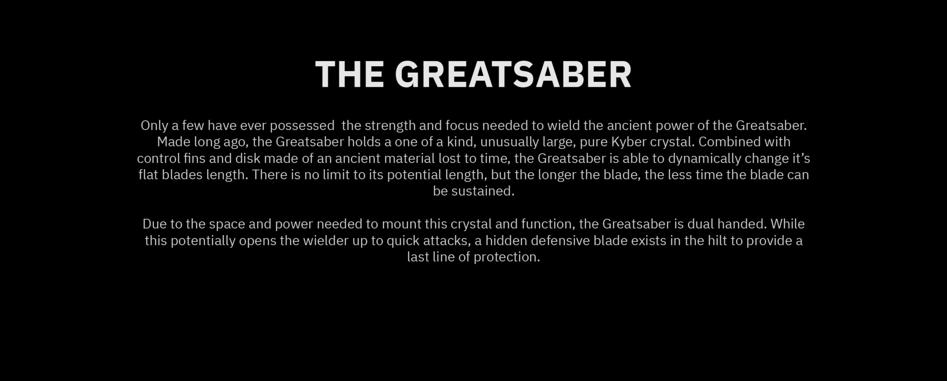 Marcus Kane - The Greatsaber