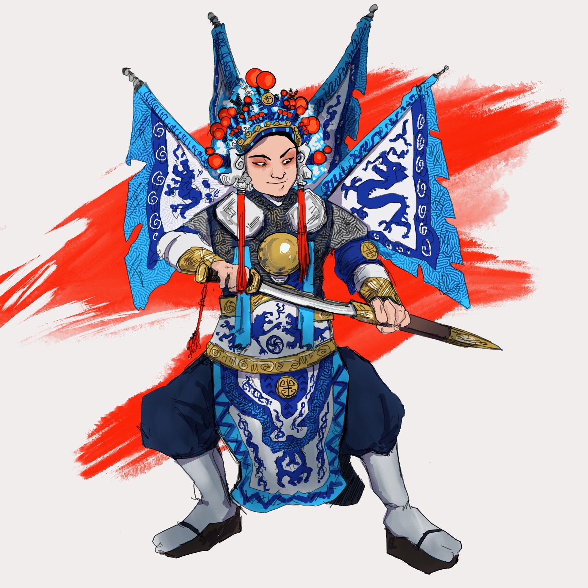 Matea Stević - Peking opera illustrations