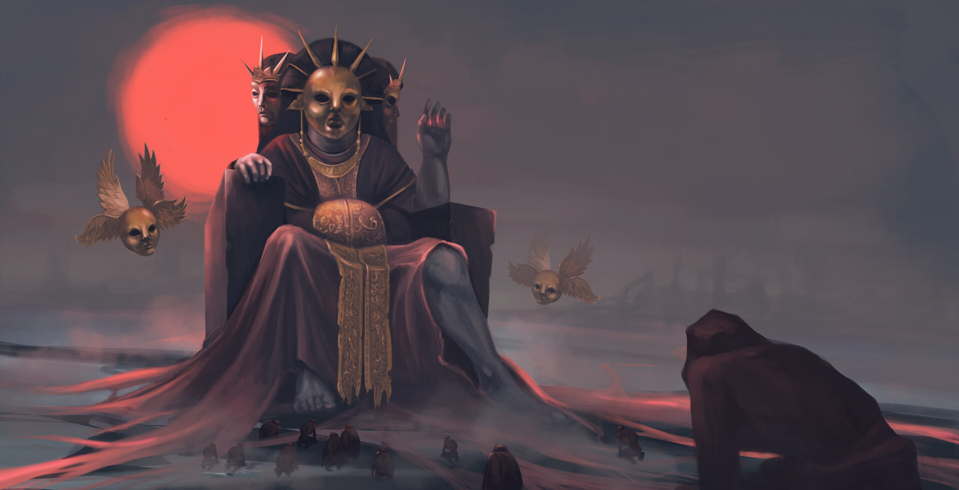 ArtStation - Red moon creatures