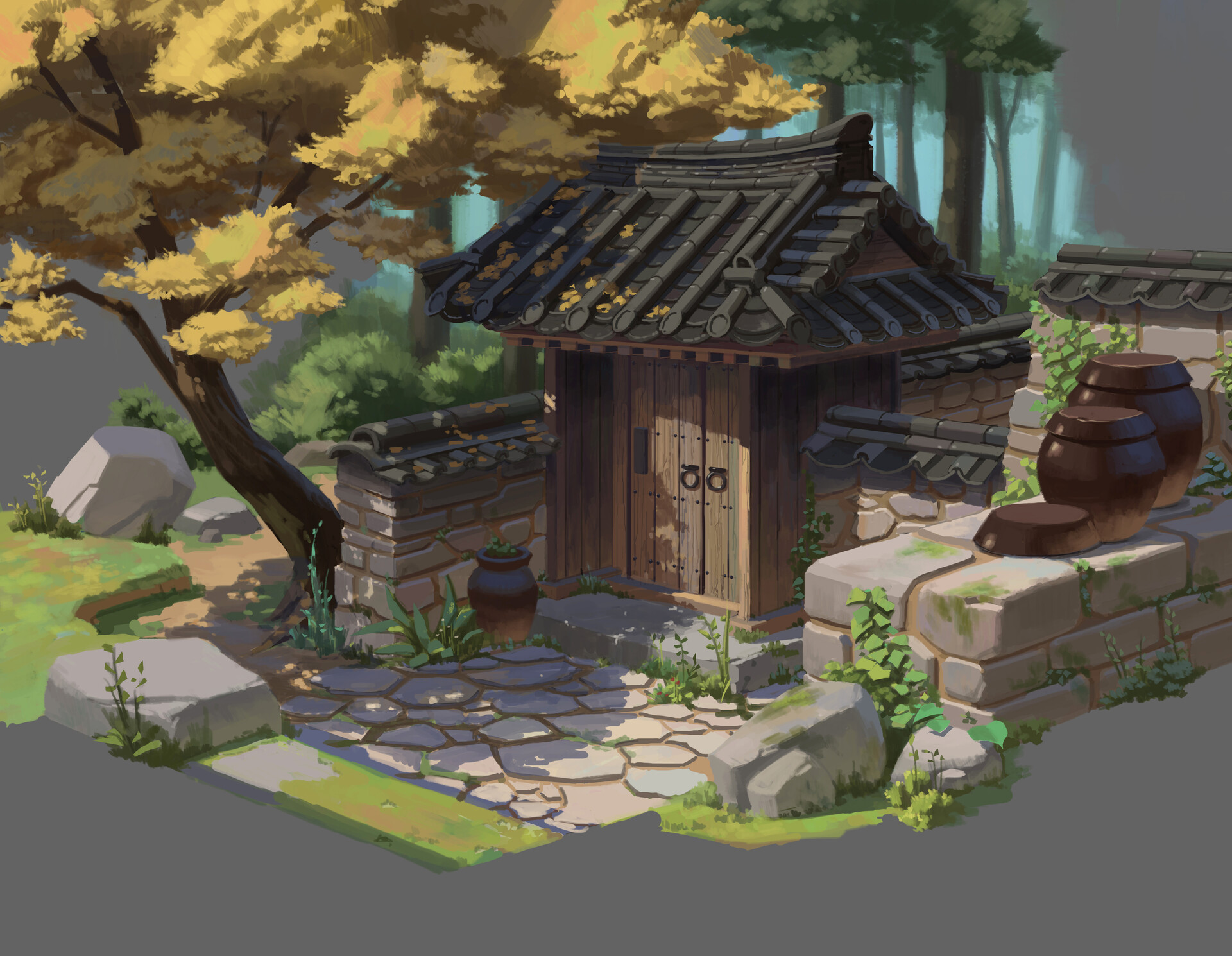 ArtStation - Hanok in Korea