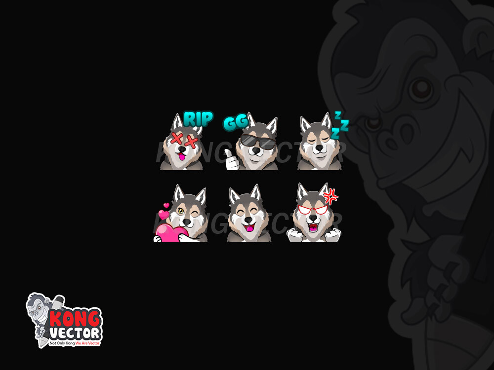 kong vector - Cute Animal Emote