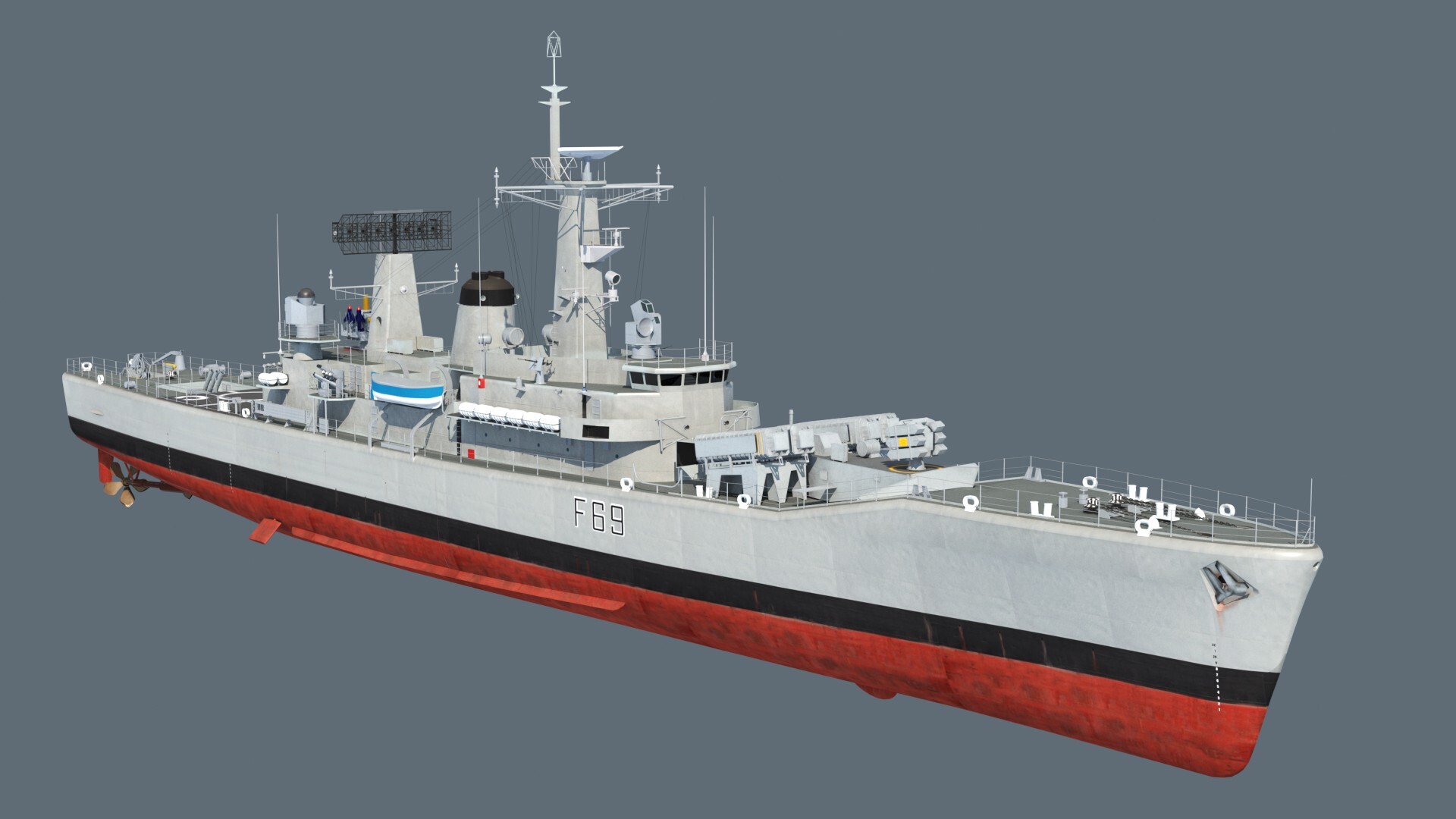 Tim Samedov - Leander class frigate 3D model