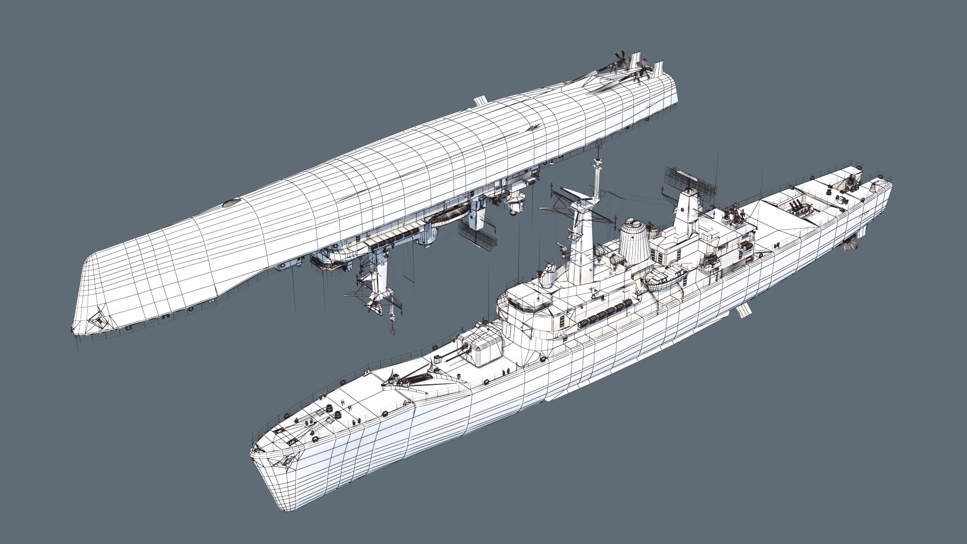 Tim Samedov - Leander class frigate 3D model