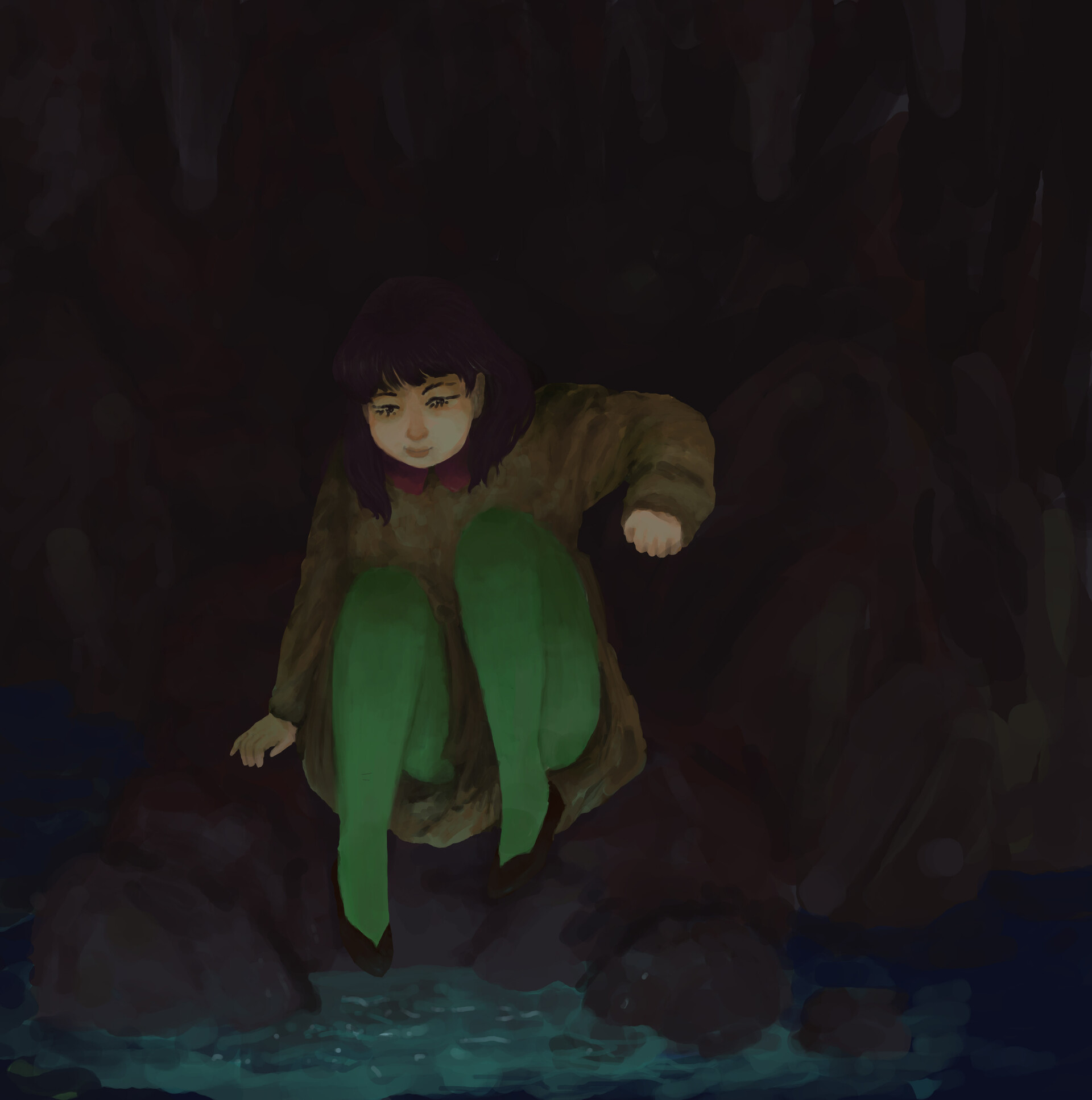 ArtStation - In a cave.