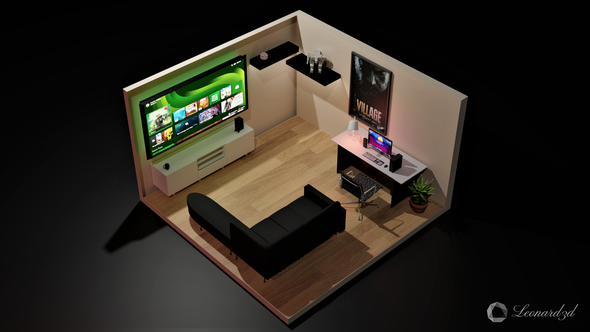 ArtStation - Stylised gaming office