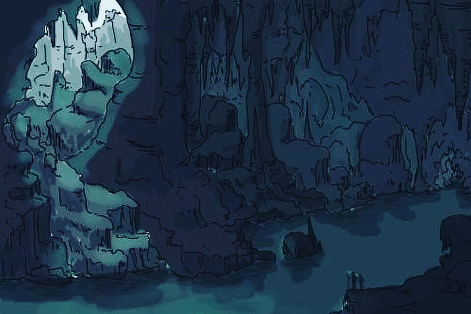 ArtStation - Cave Layout Sketch