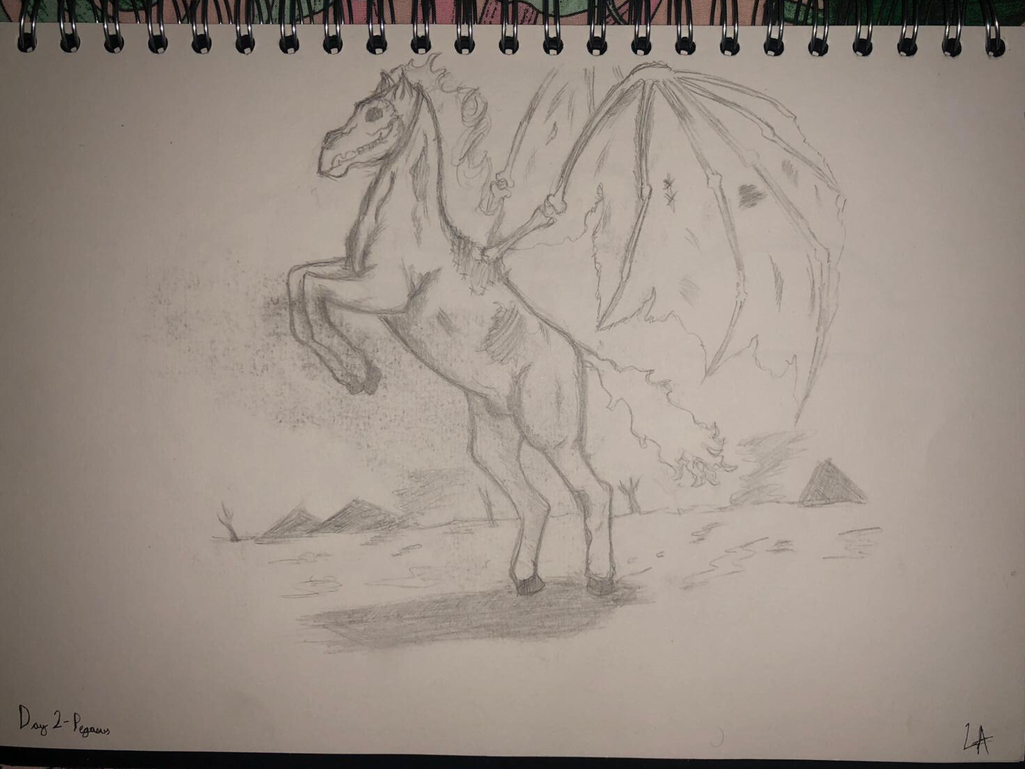 ArtStation - Sketchbook creature concept - Corrupted Pegasus