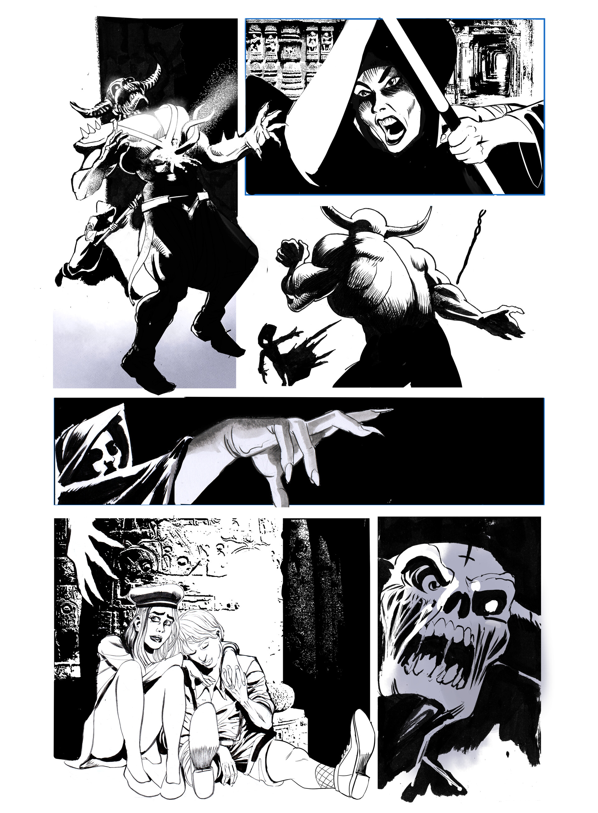 ArtStation - Horror comic page