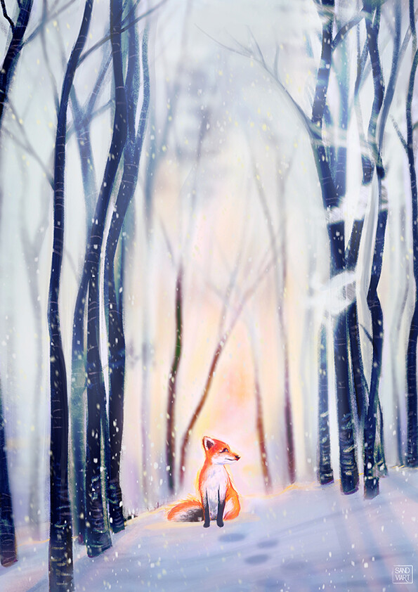 ArtStation - A winter scene