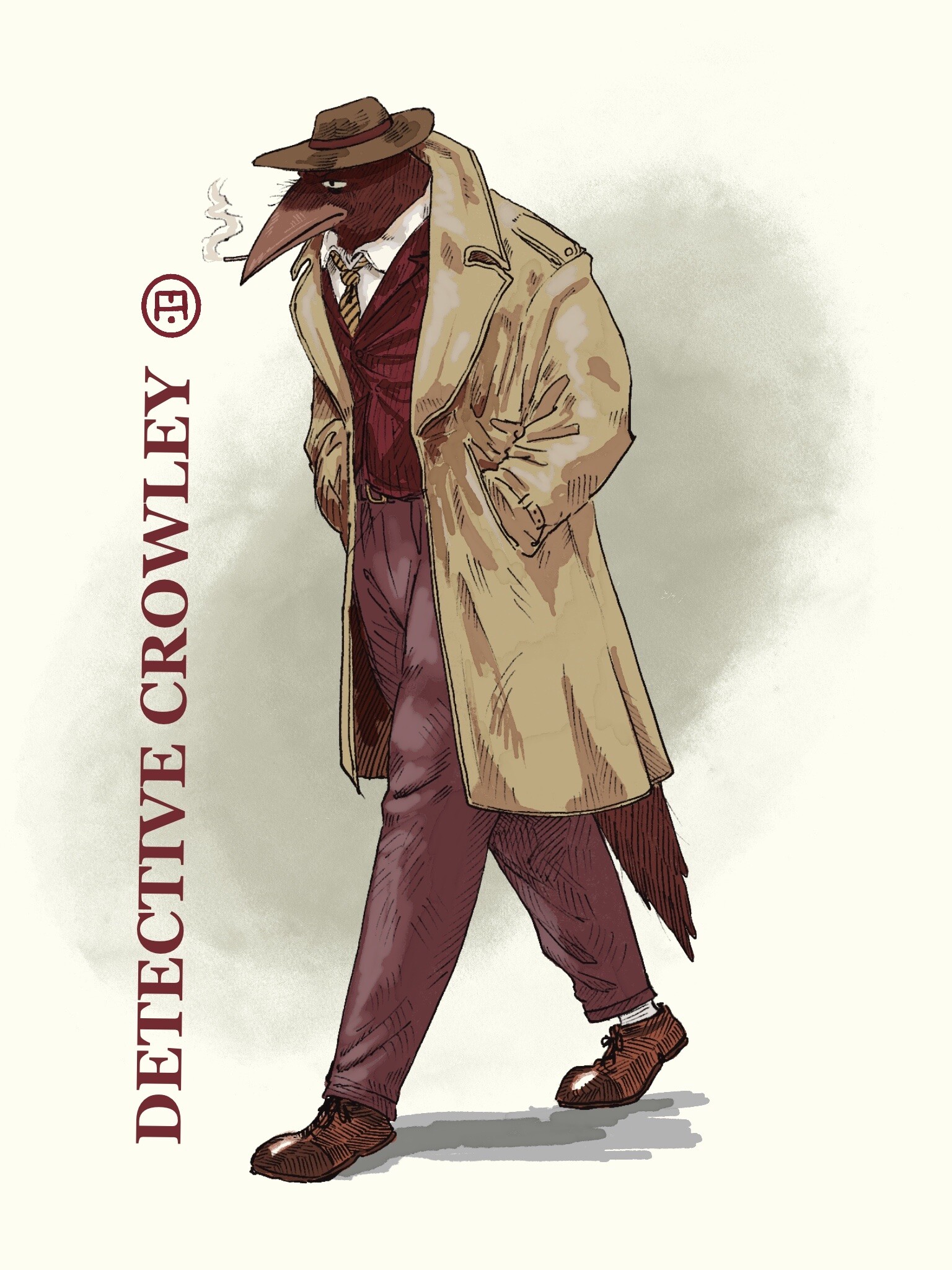 ArtStation - Character design, crow detective