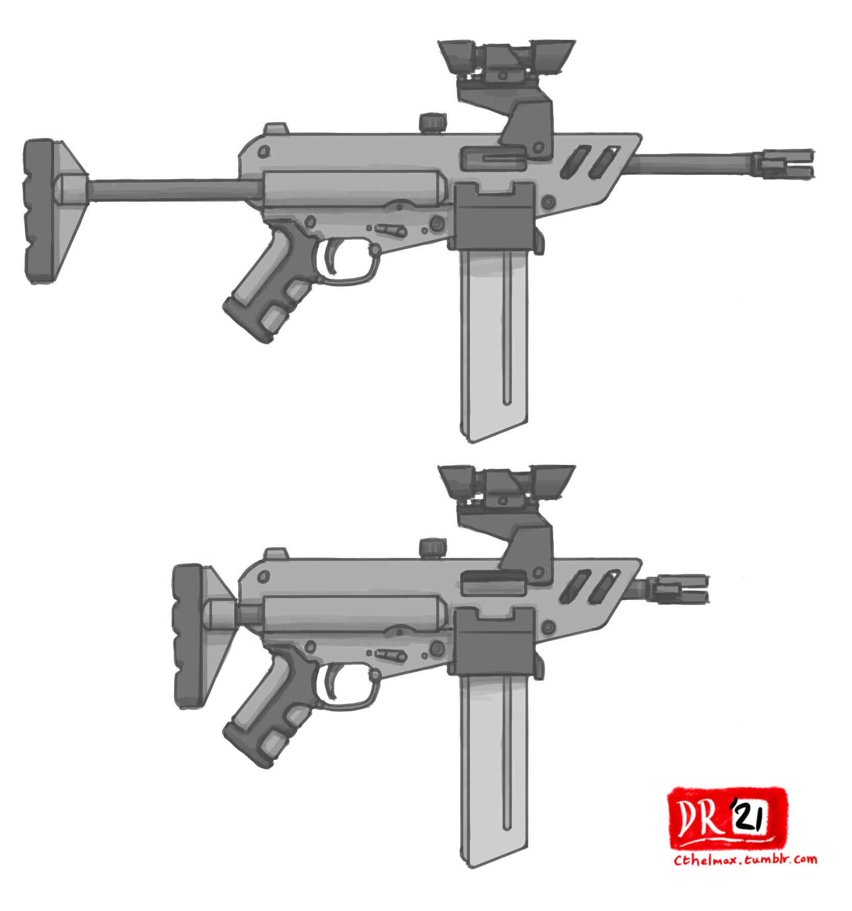 ArtStation - Collapsible PDW concept