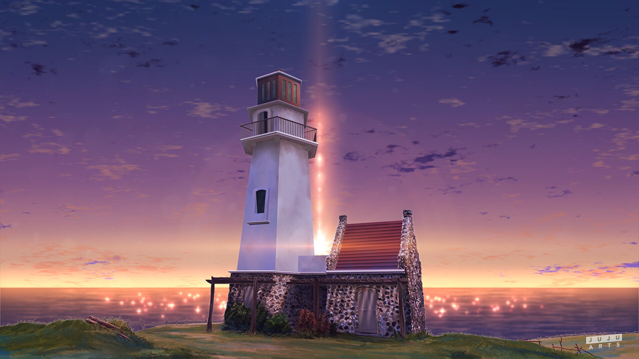 ArtStation - Sunset Lighthouse