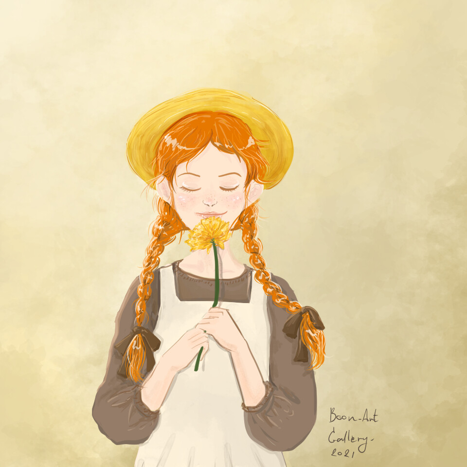 ArtStation - Anne with an E digital painting.