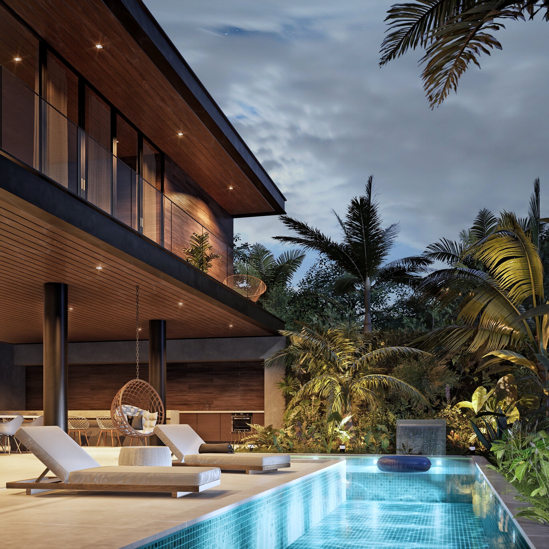 ArtStation - Tropical residence with pool