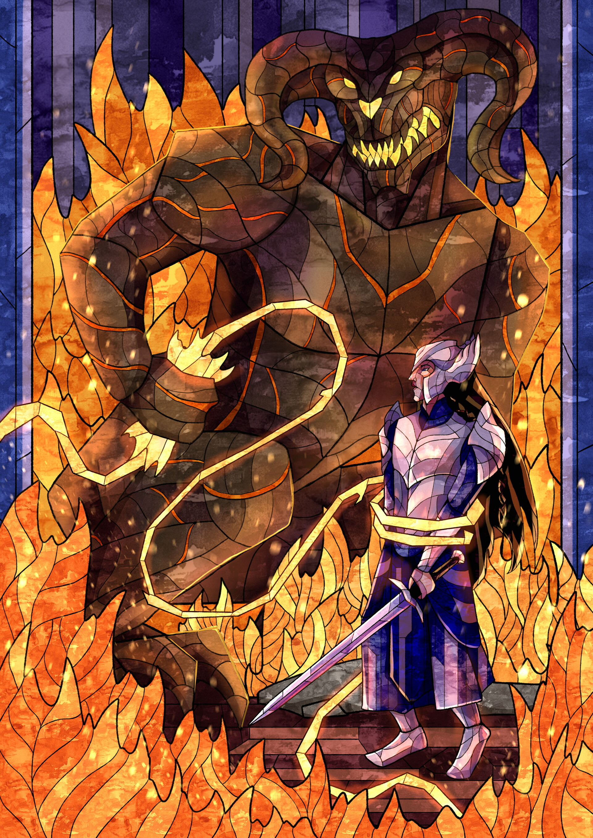 Fingon and Barlog by Olha Bulavina : r/ImaginaryMiddleEarth