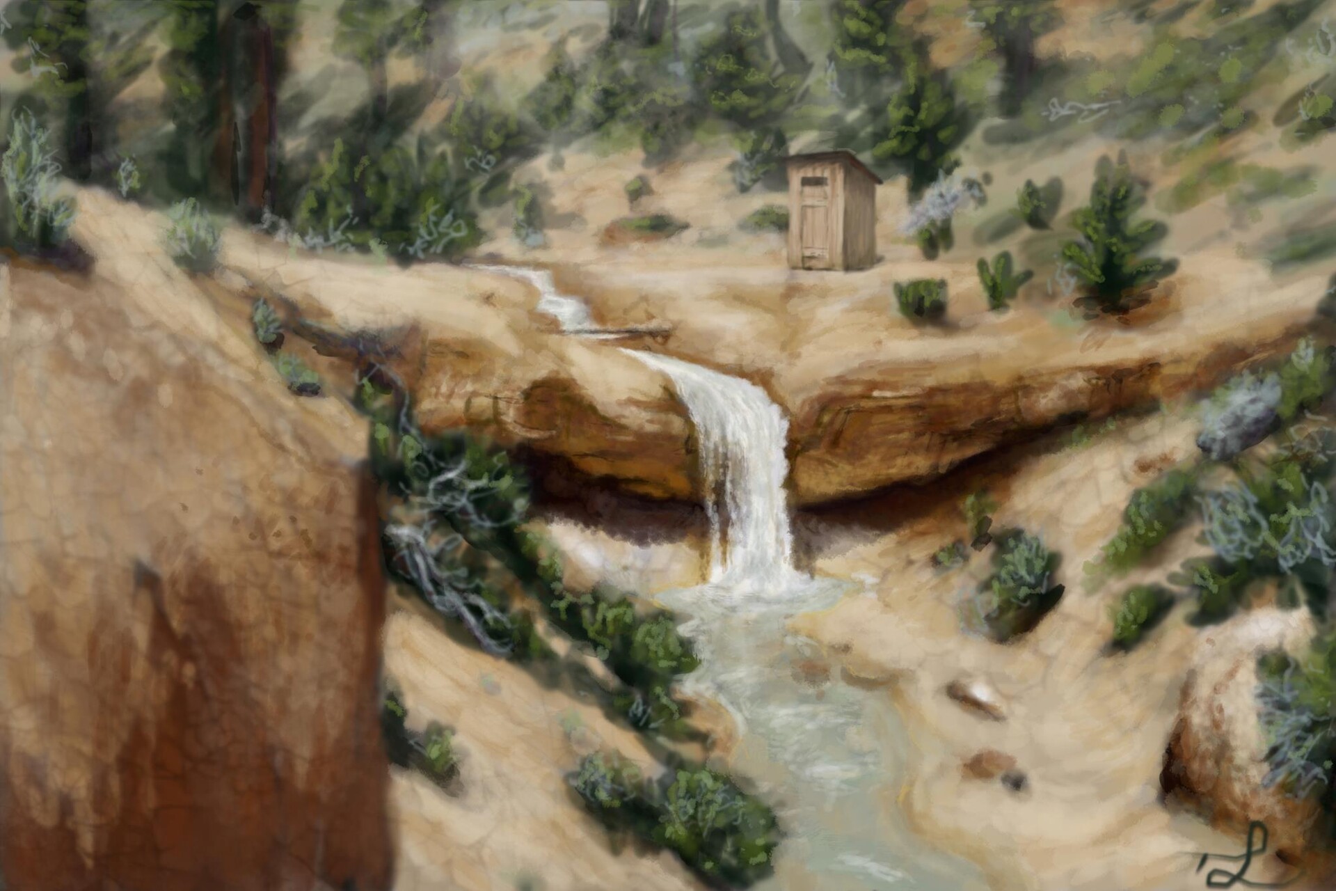 ArtStation - Backyard stream