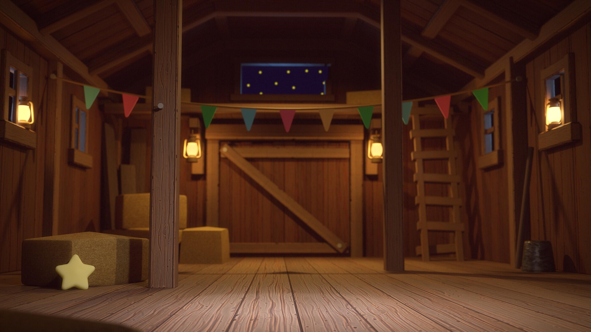 ArtStation - Stylised Barn Environment WIP