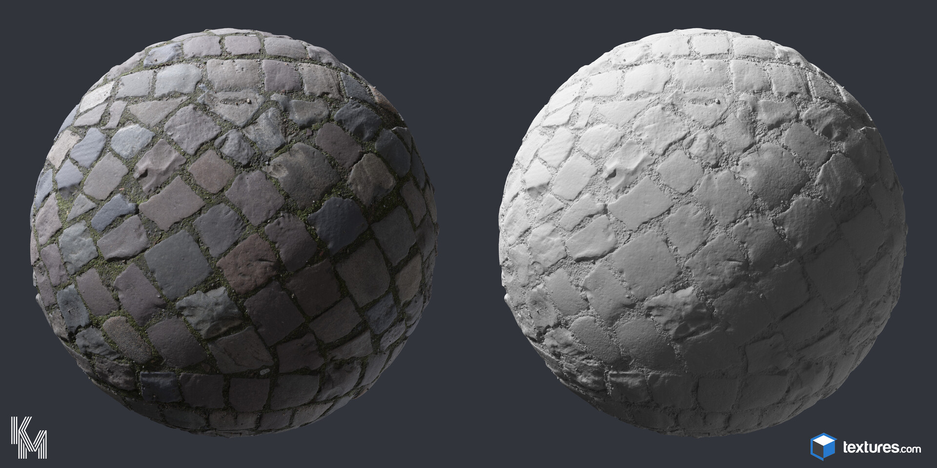 3D Scanned Textures - Cobblestone Material | Photoscanned | Textures.com