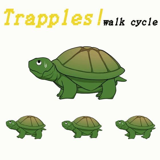 ArtStation - Trapples! Turtle Walk Cycle
