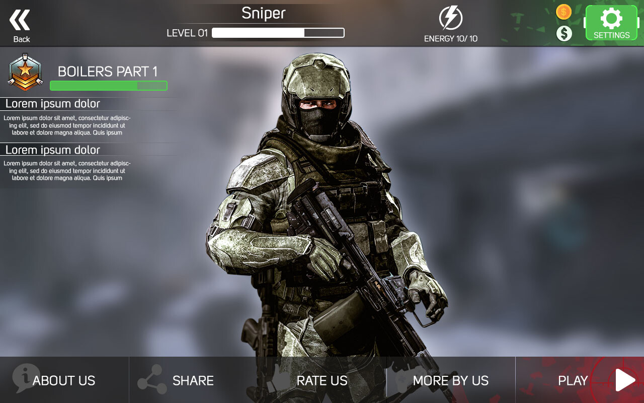 ArtStation - FPS Shooter UI