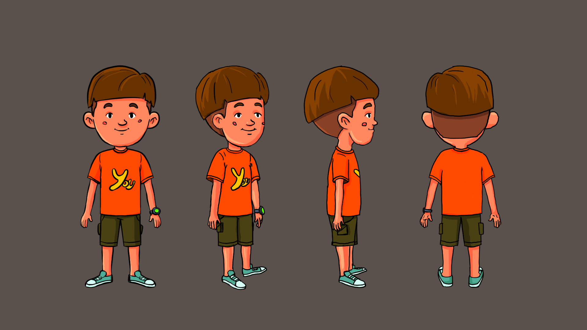 ArtStation - Boy_ Character Design_Turnaround