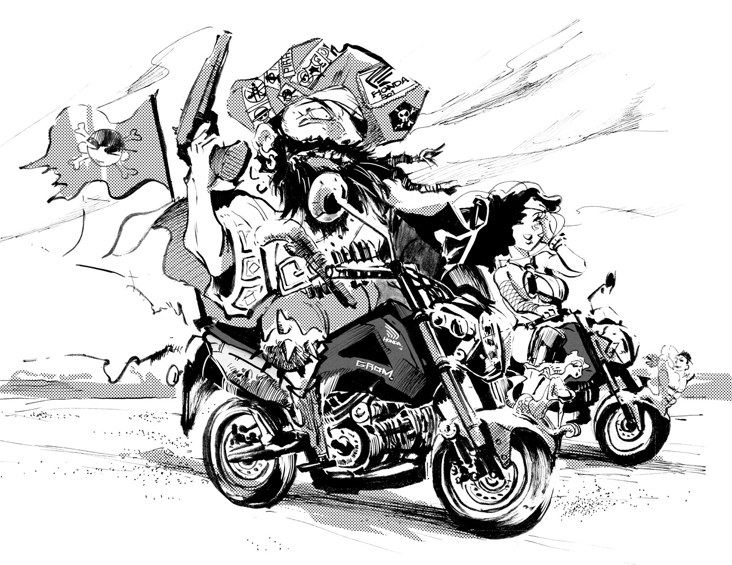 ArtStation - Honda Grom Pirates
