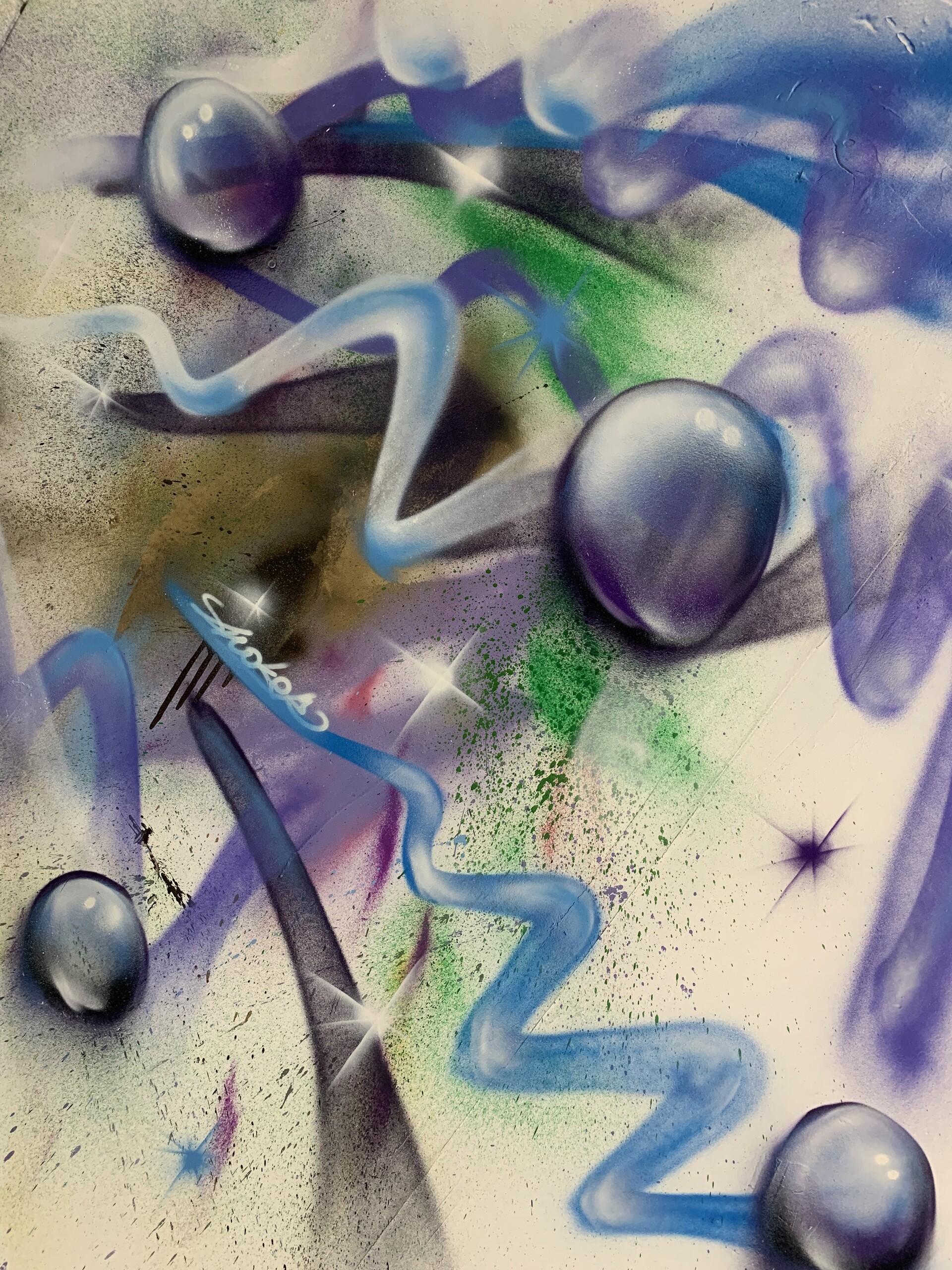 Shoker - Graffiti artist Shoker - Infinity Baseball mural