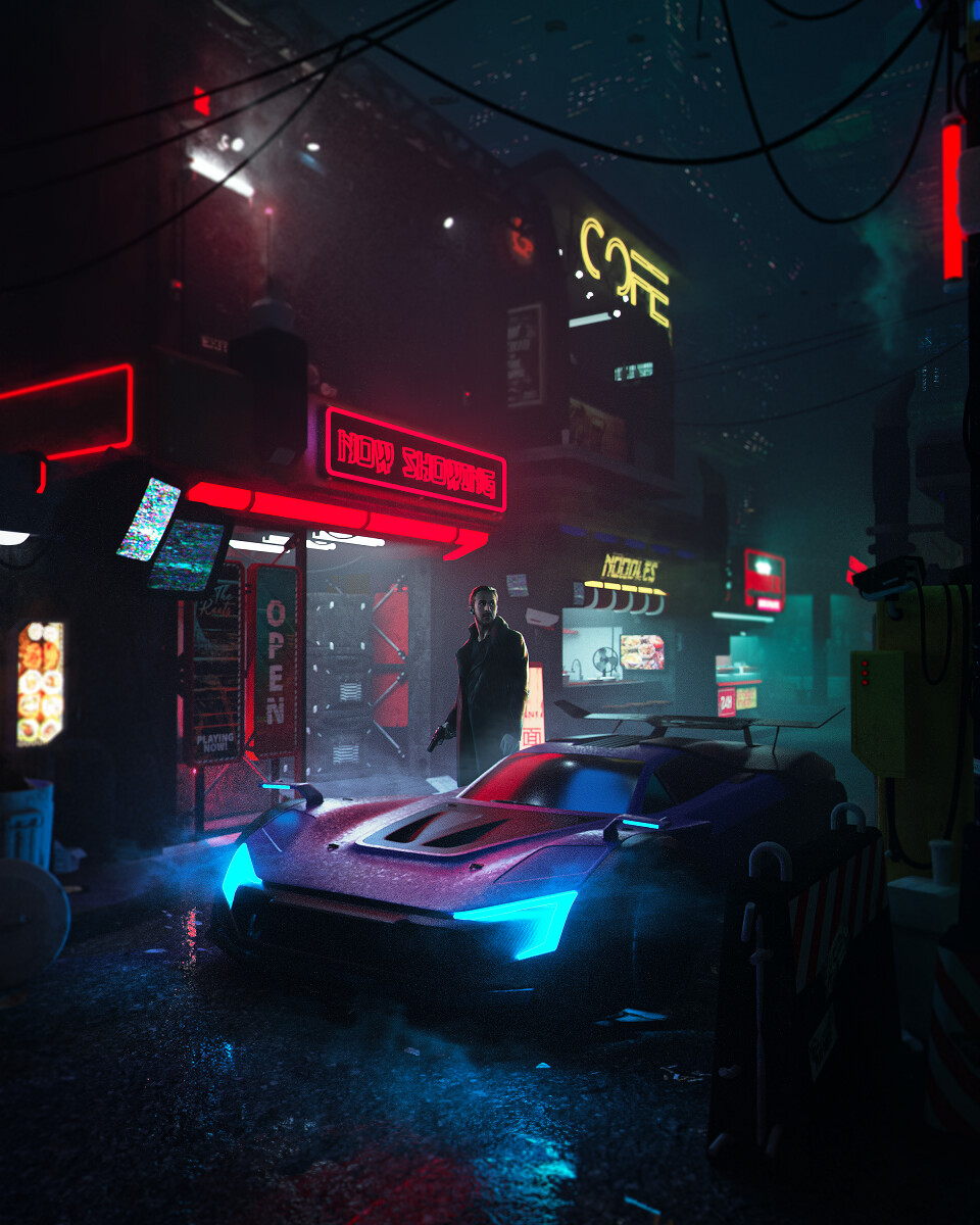 ArtStation - Cyber City Blade Runner