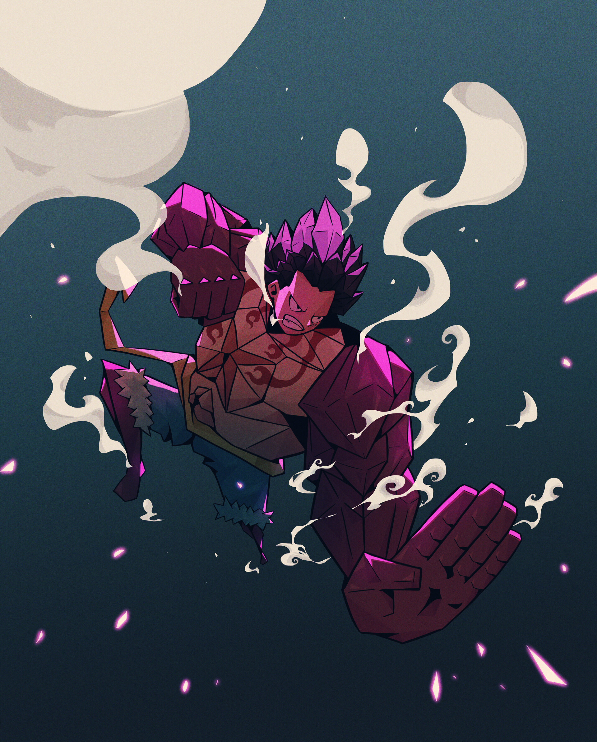 ArtStation - One piece _ Luffy fanart