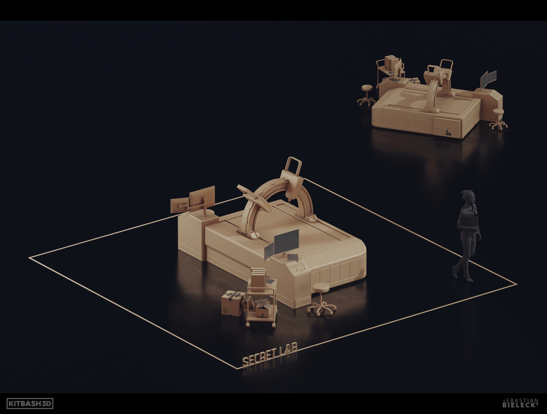 Sebastian Bielecki - Secret Lab Kitbash3D Set