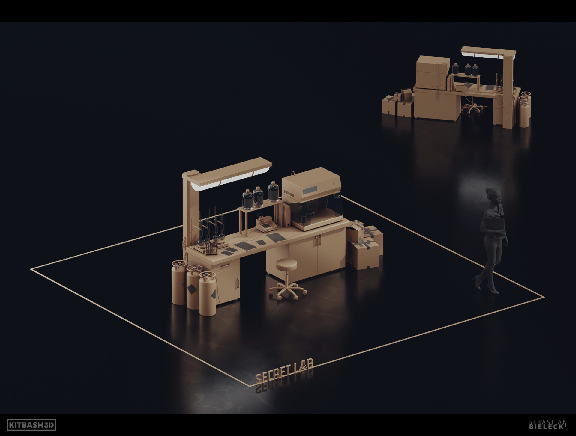 Sebastian Bielecki - Secret Lab Kitbash3D Set