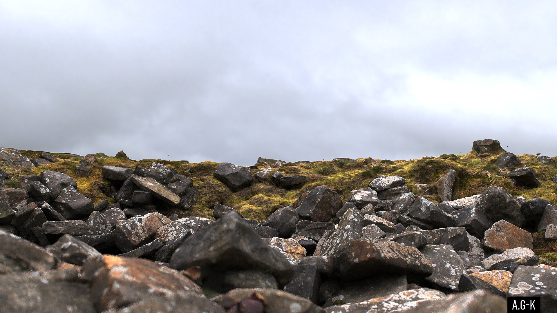 ArtStation - Mossy Stone Rubble Ruin