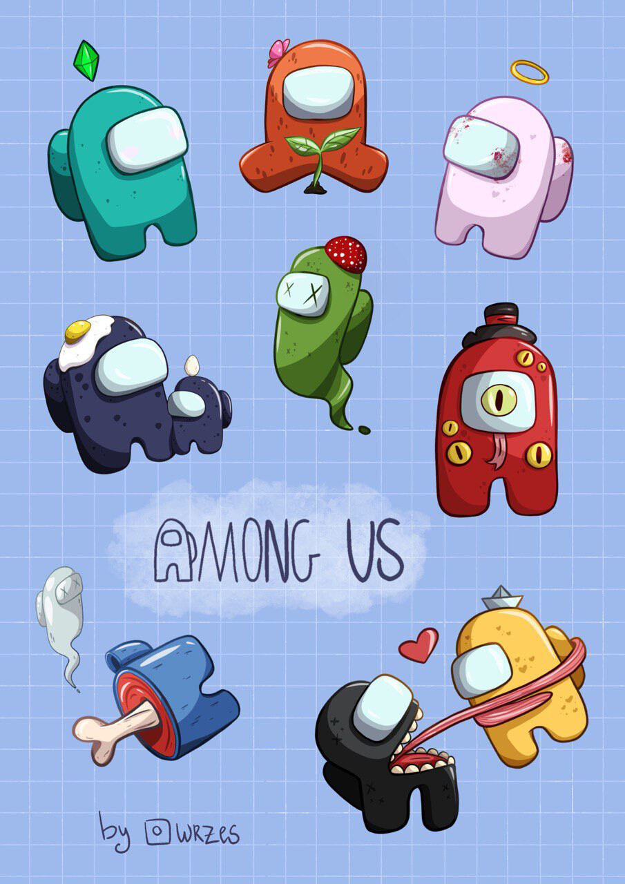 ArtStation - Among us fanart sticker pack