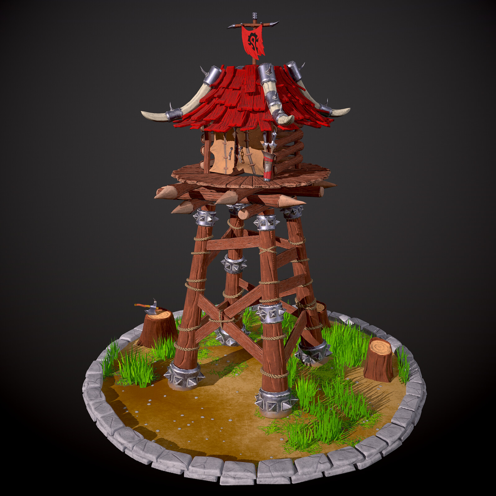 Georges Matta - Warcraft Orc Tower Diorama
