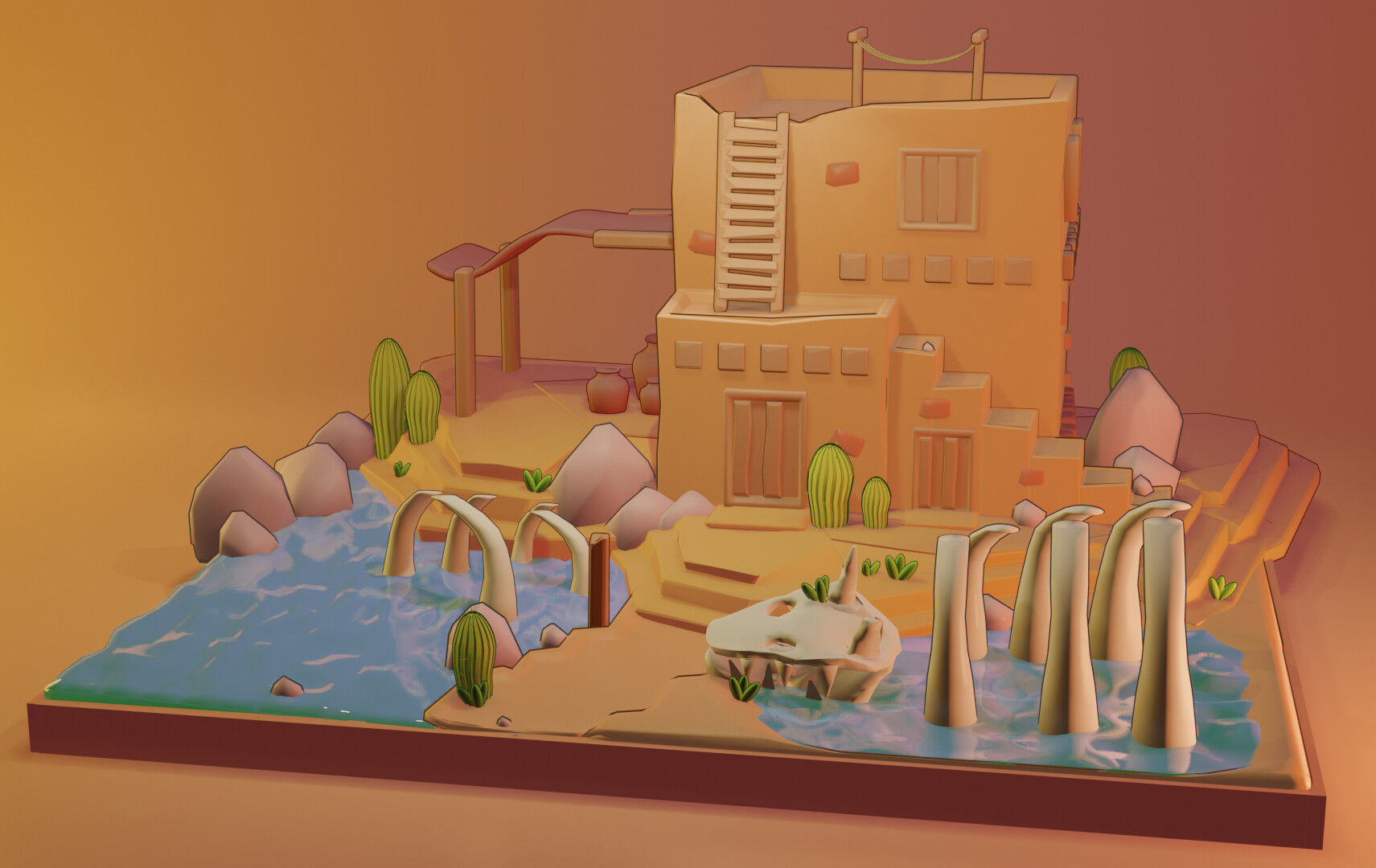 ArtStation - Desert Oasis