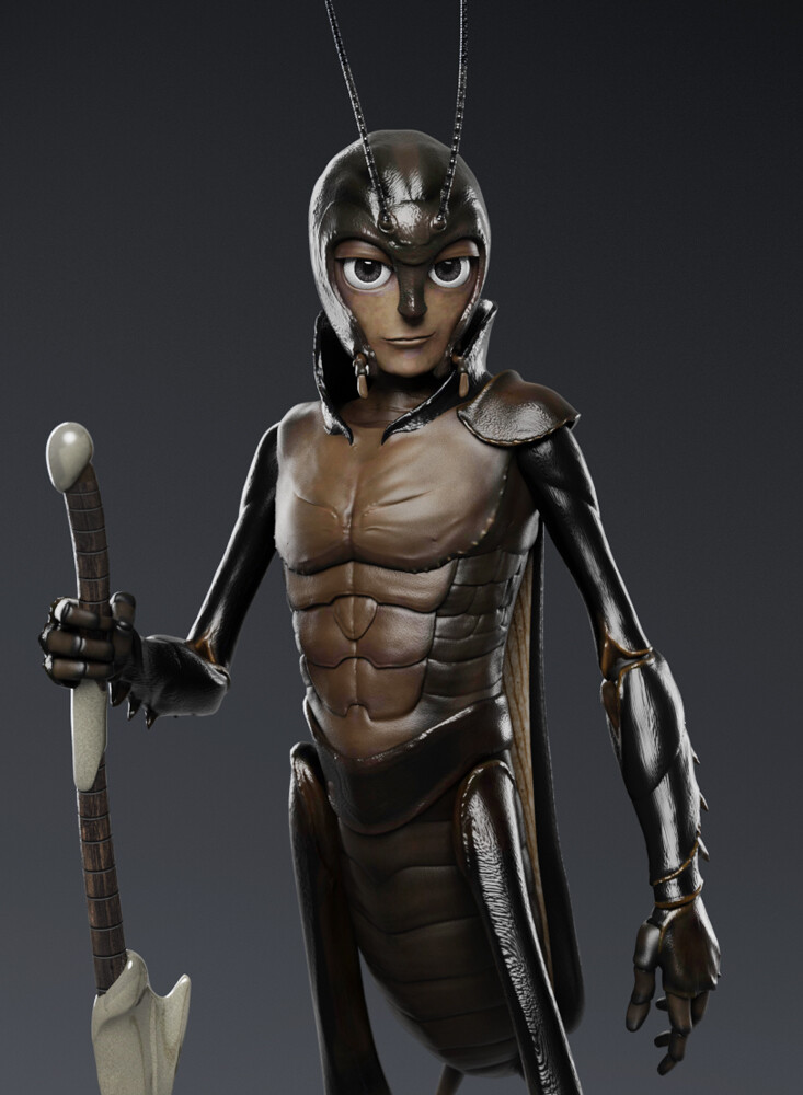 ArtStation - Cricket Warrior W.I.P