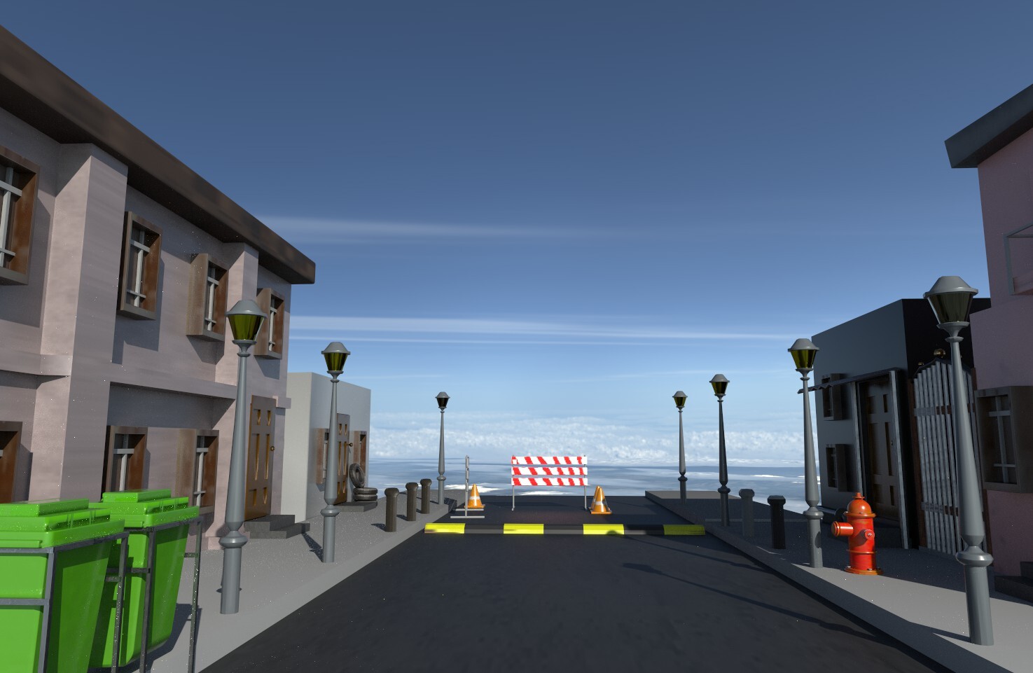 ArtStation - street exterior 3d model