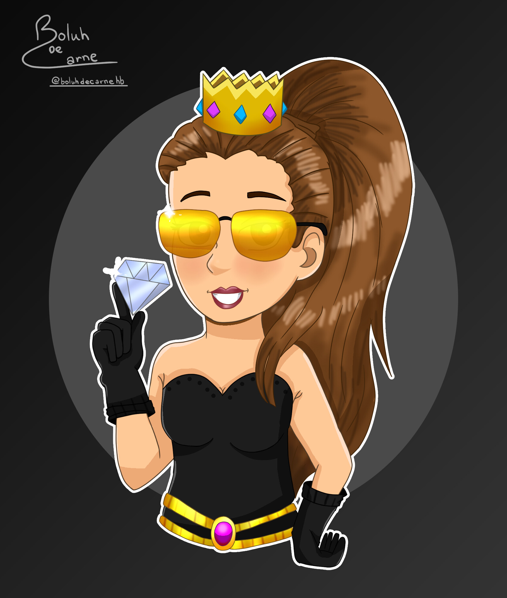 ArtStation - Comission Habbo - Halfbody Chibi