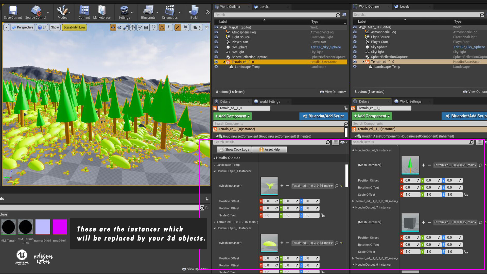 Edison - Creating Terrain, Masks, and Scattering Proxy in Houdini ...
