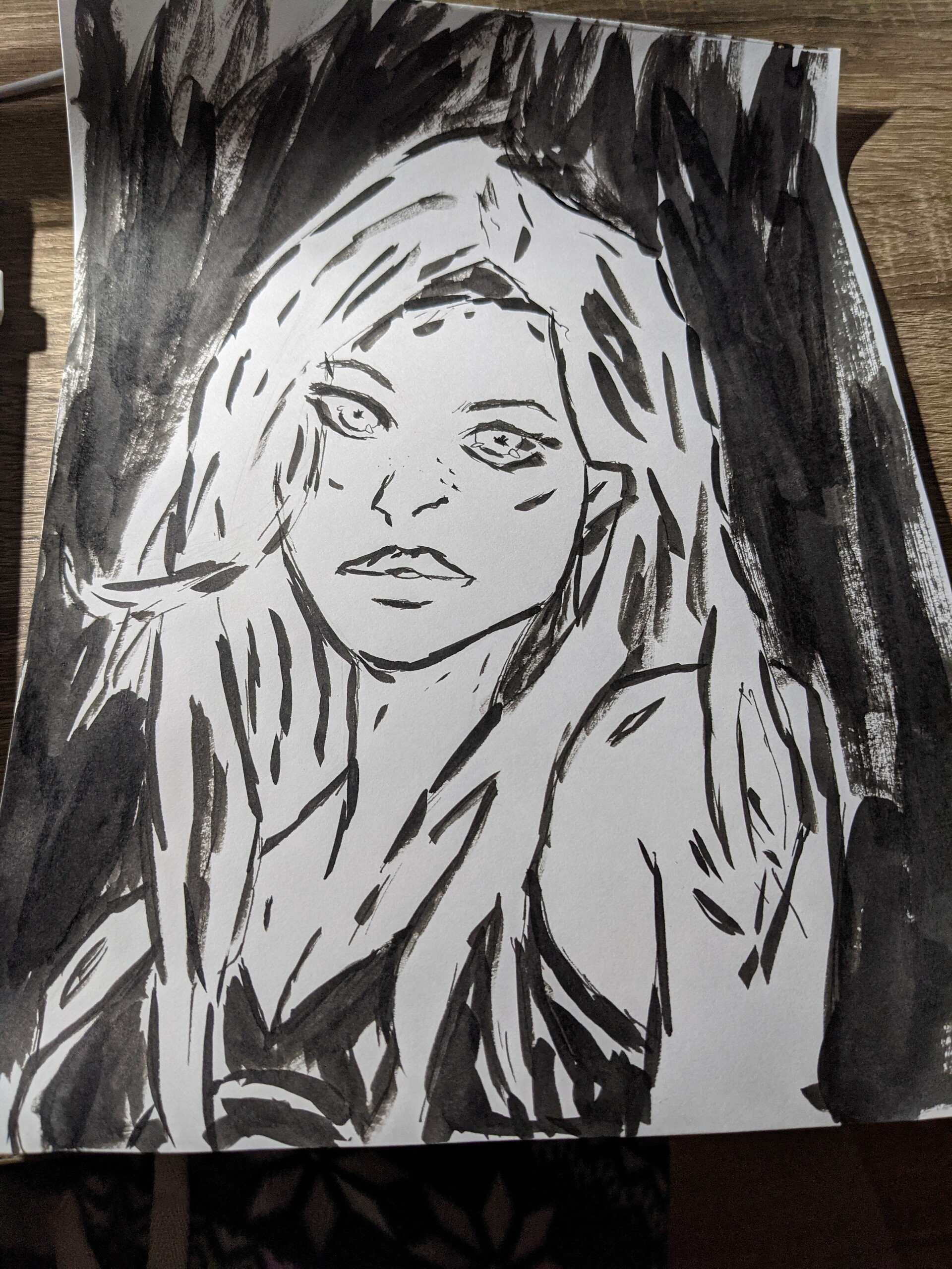 ArtStation - Trying out indian ink for the first time