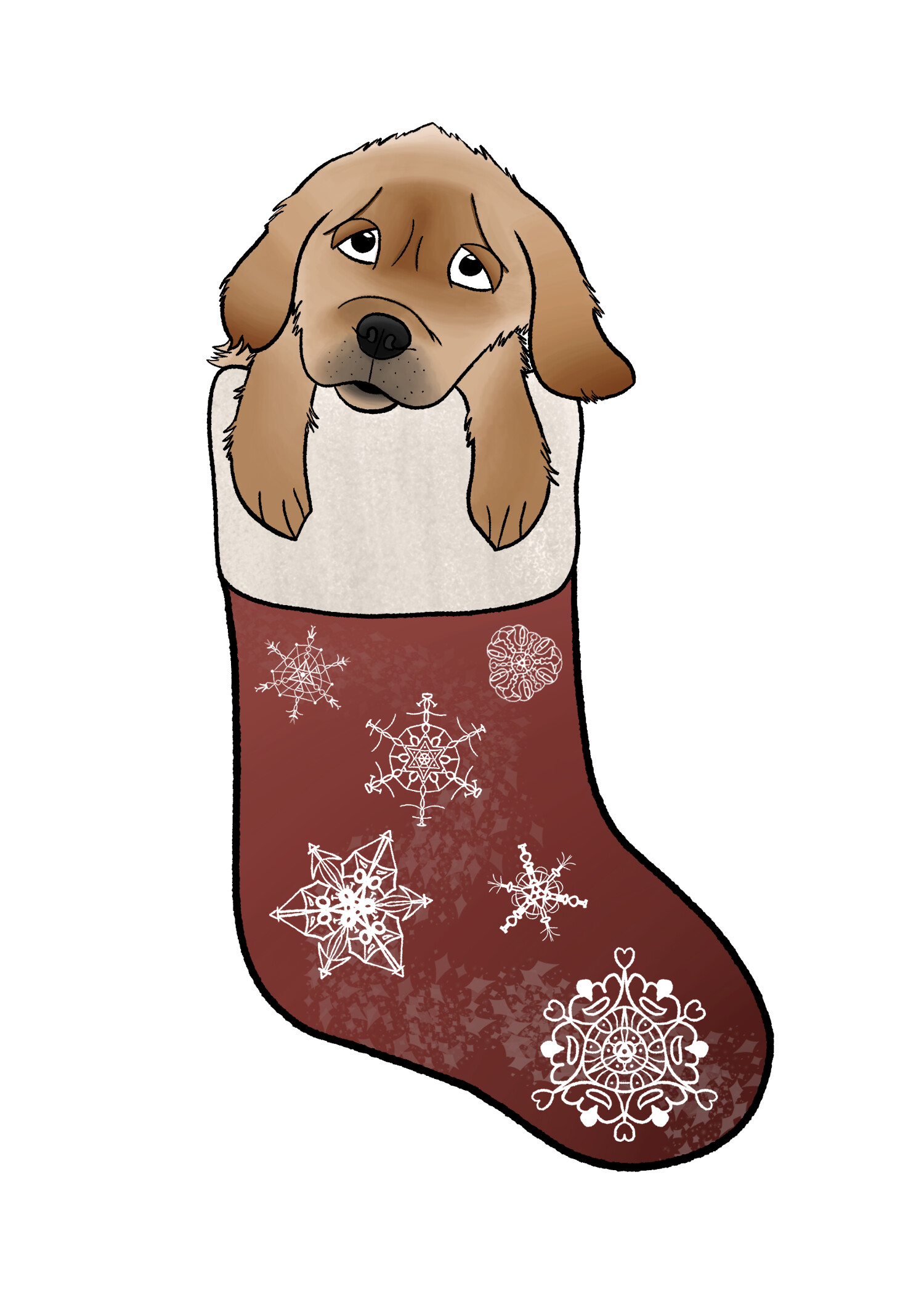 ArtStation - Puppy in Stocking