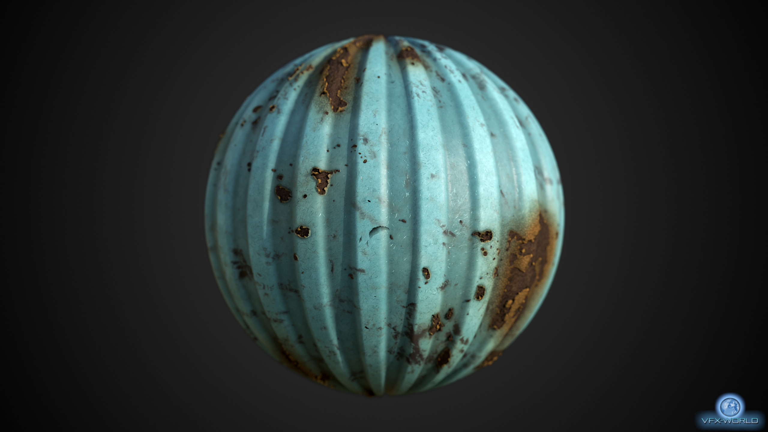 Daniel Badtke - Worn Rusty Metal Container with Peeling Paint PBR ...